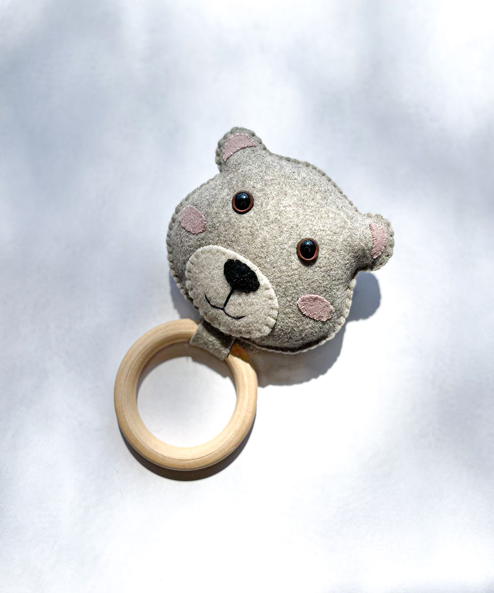 Soft Beary Baby Rattle & Chew | Bellavere